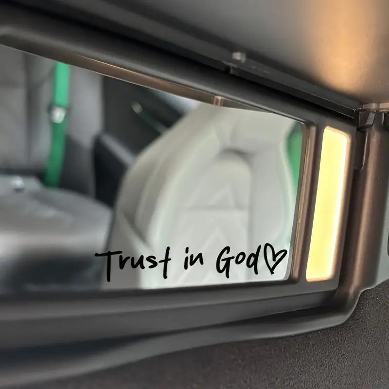 2PCS Trust in God Car Rearview Mirror Sticker, Ideal Christian Gift