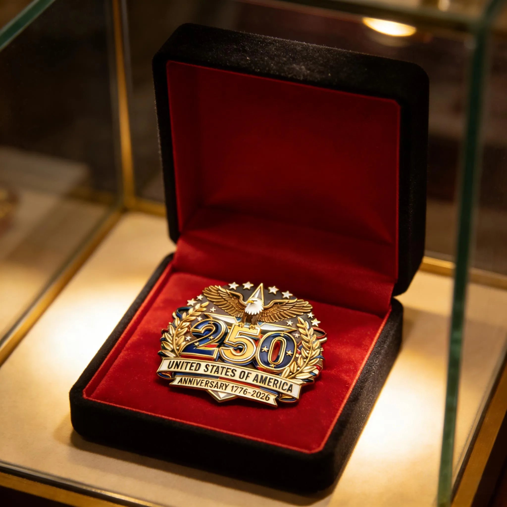 Commemorative 250th Anniversary Eagle Lapel Pin – Patriotic USA Enamel ...